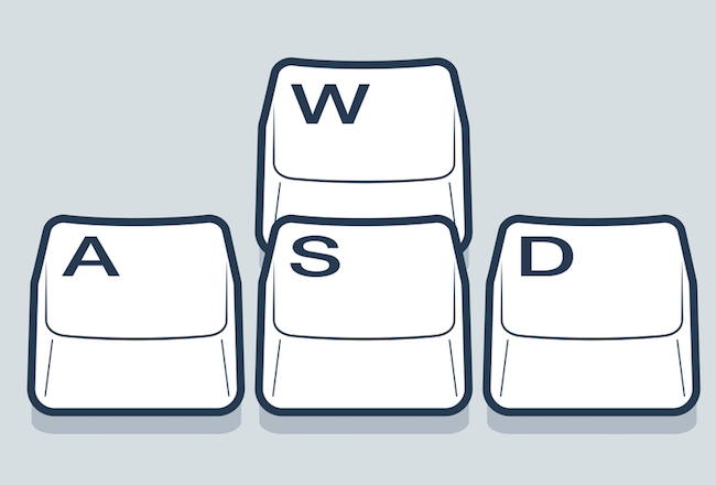 What is correct finger placement for typing?