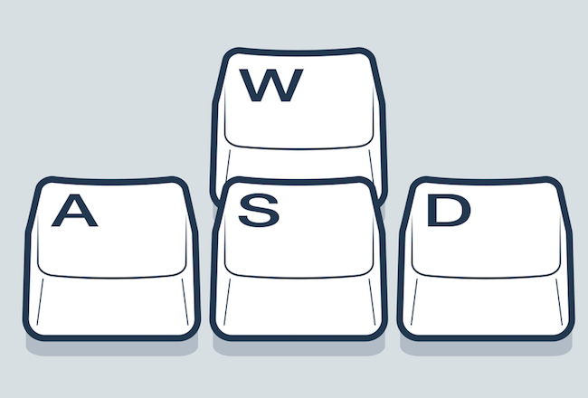 What is correct finger placement for typing?